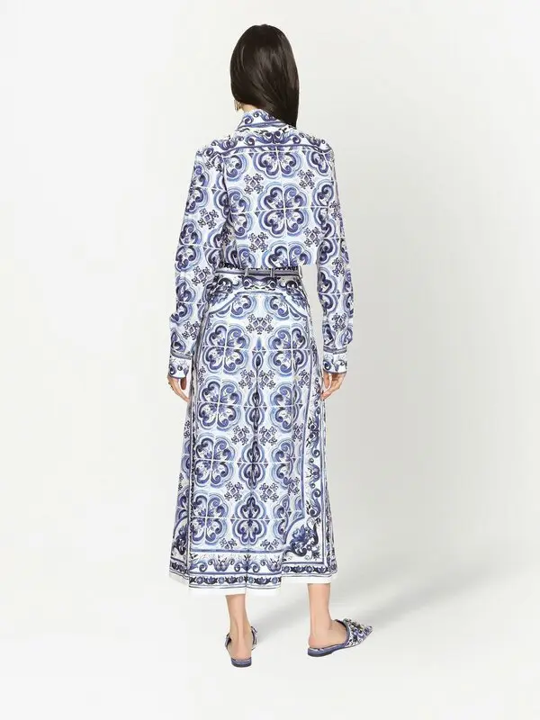 Dolce & Gabbana Majolica-print Cropped Culottes