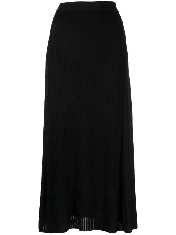 FERRAGAMO Ribbed-knit A-line Skirt