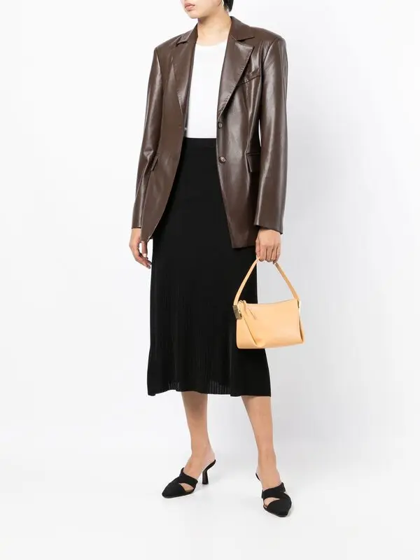 FERRAGAMO Ribbed-knit A-line Skirt