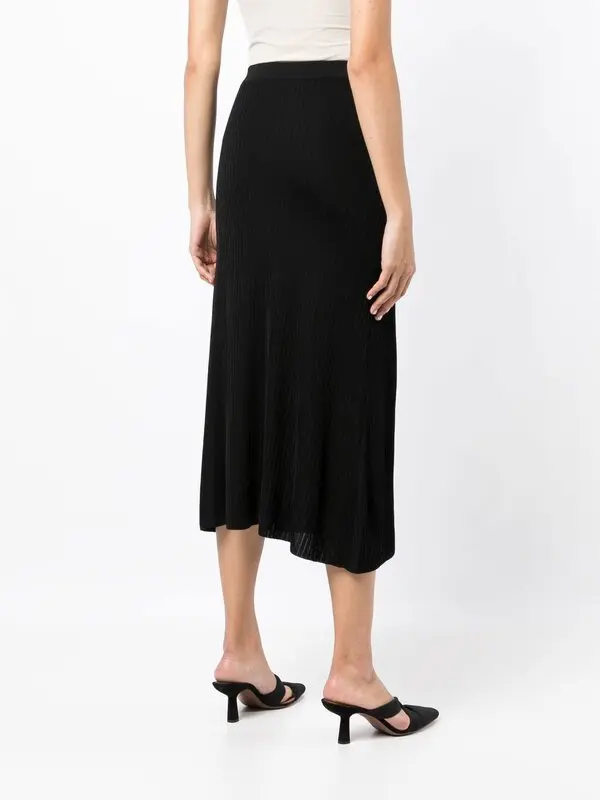 FERRAGAMO Ribbed-knit A-line Skirt