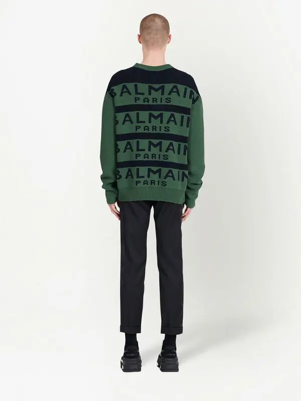 Balmain Logo Pattern Jumper