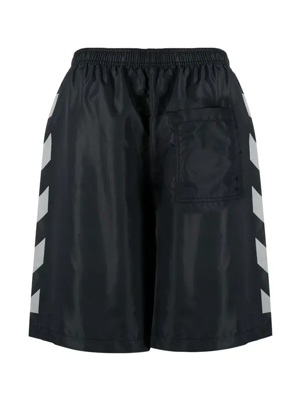 Off-White Diag-print Surfer Swim Shorts - Black