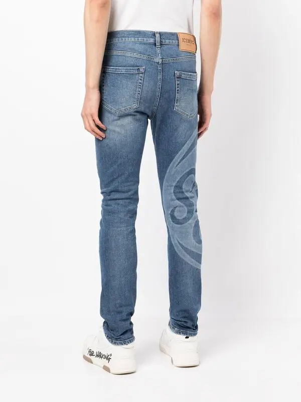 Iceberg Watermark-print Skinny Jeans