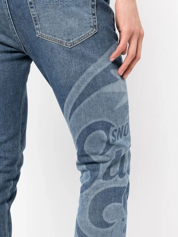 Iceberg Watermark-print Skinny Jeans