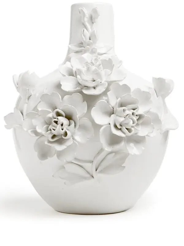 POLSPOTTEN 3d Porcelain Rose Vase - White