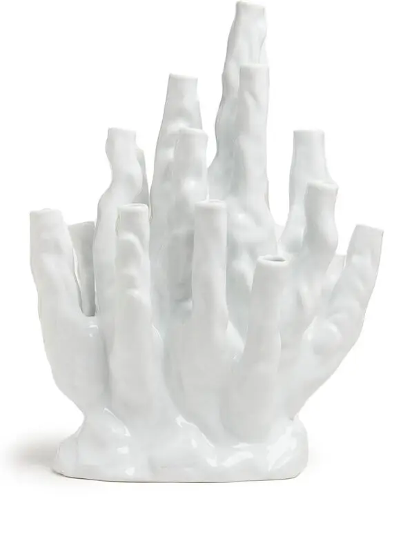 POLSPOTTEN Large Coral Vase - White