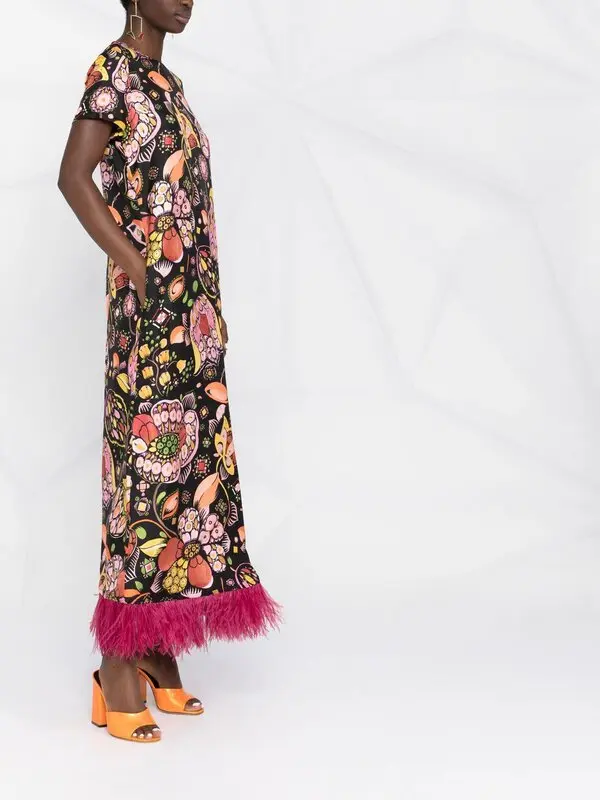 La DoubleJ Swing Floral-print Maxi Dress