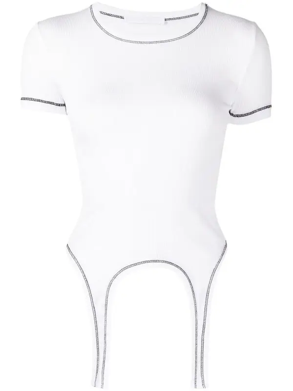 Helmut Lang Draped Short-sleeved T-shirt - White