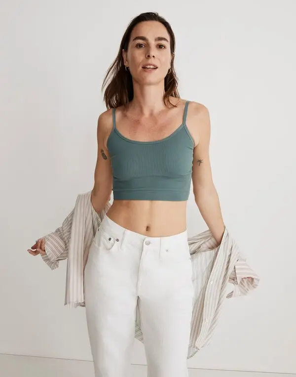 Madewell Seamless Crop Cami - Faded Shale
