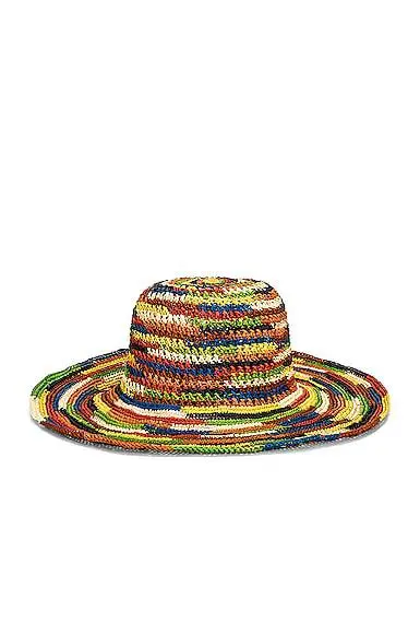 SENSI STUDIO Hippie Fiesta Wide Brim Hat - Multicolor