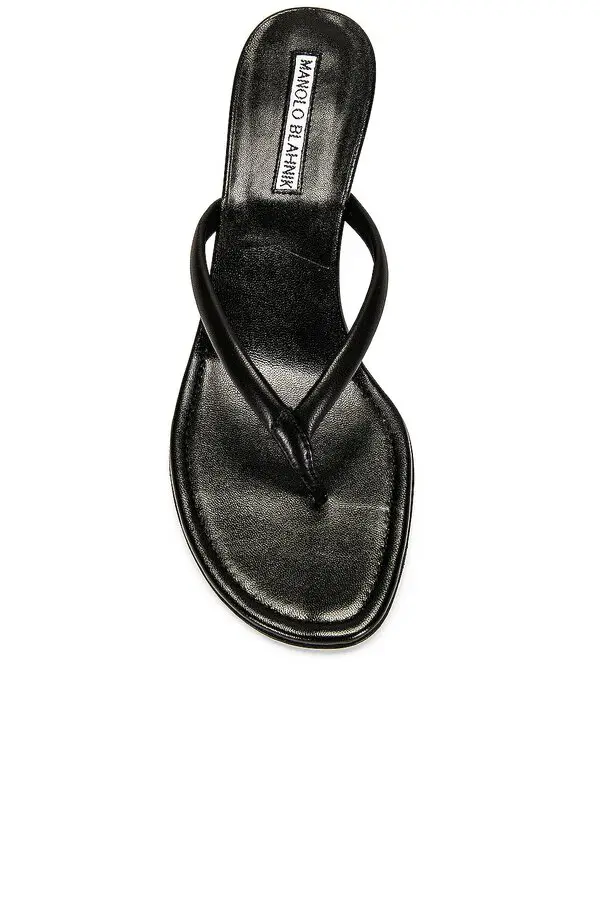 Manolo Blahnik Paterno 50 Leather Sandal