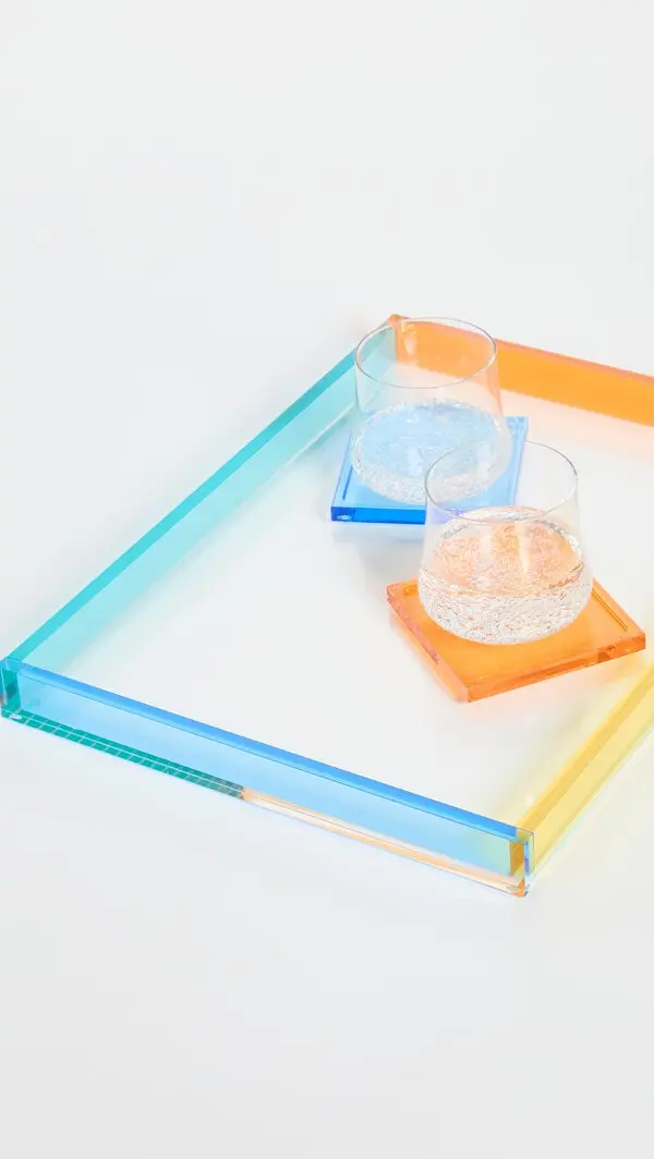 TIZO DESIGN Lucite Acrylic Tray - Multi