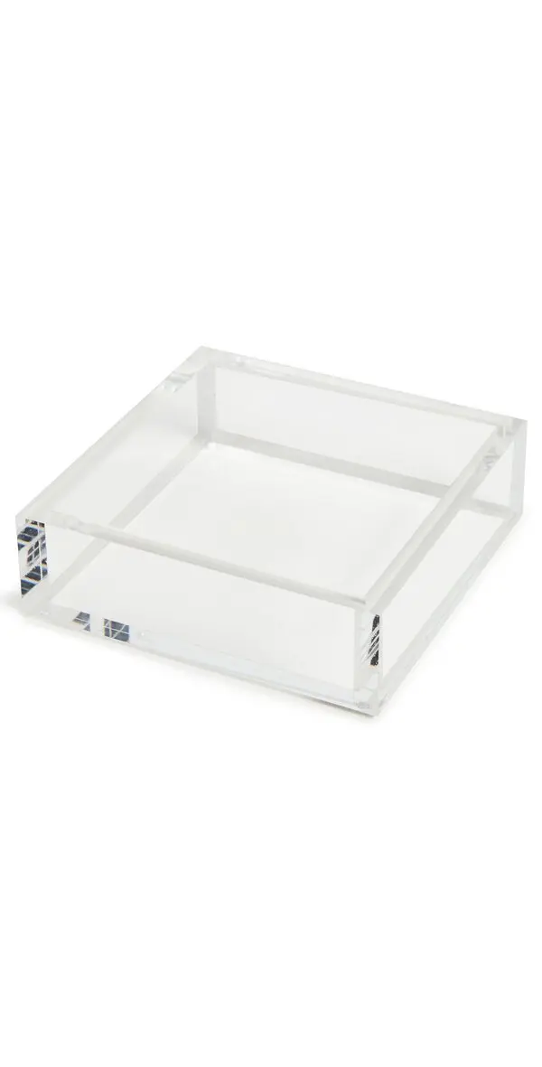 TIZO DESIGN Lucite Cocktail Napkin Tray - Clear