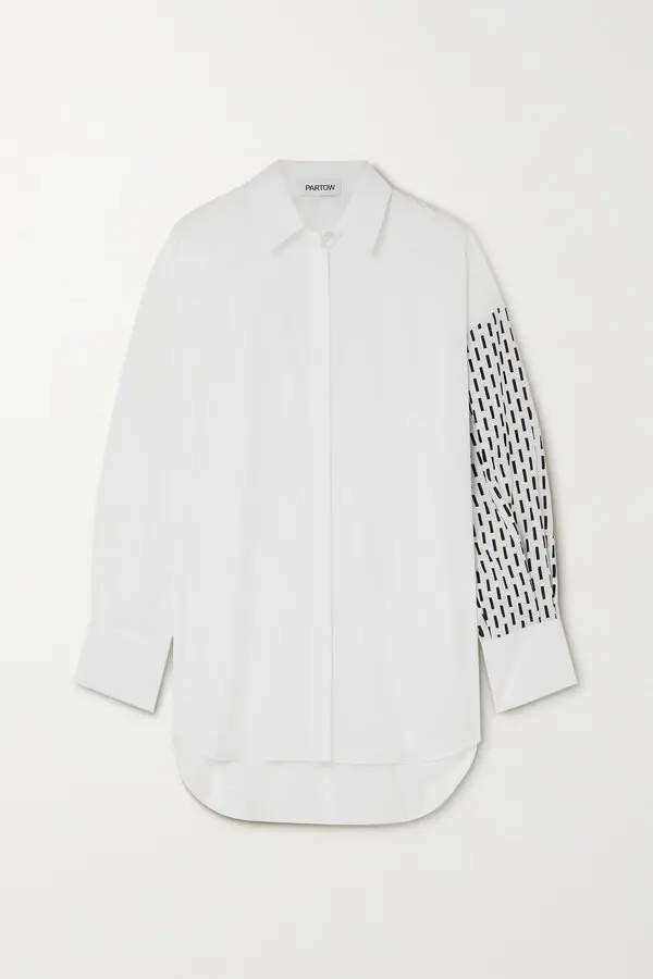 Partow Hugo Printed Cotton-poplin Shirt