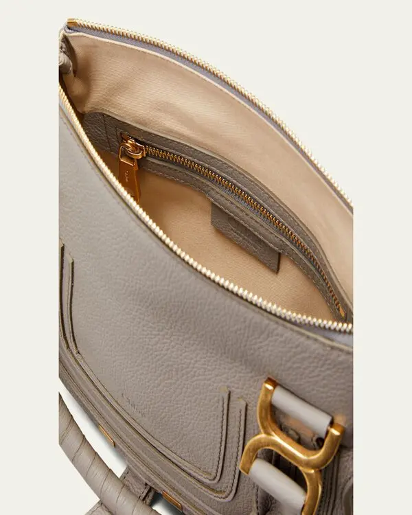 Chloé Marcie Small Satchel Bag - Cashmere Grey