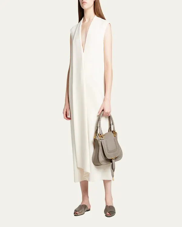 Chloé Marcie Small Satchel Bag - Cashmere Grey