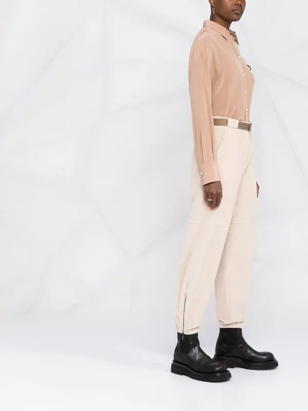 Brunello Cucinelli Crystal Embellished Silk Shirt