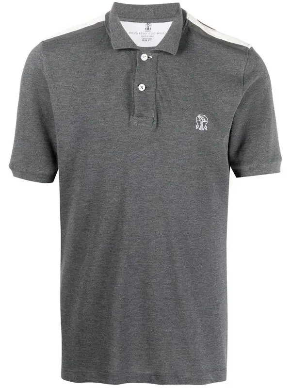 Brunello Cucinelli Logo-print Cotton Polo Shirt