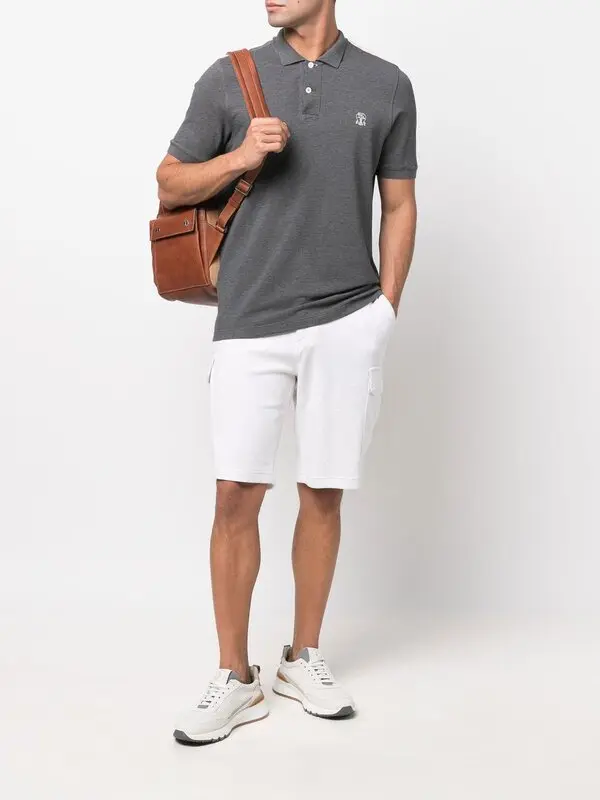 Brunello Cucinelli Logo-print Cotton Polo Shirt