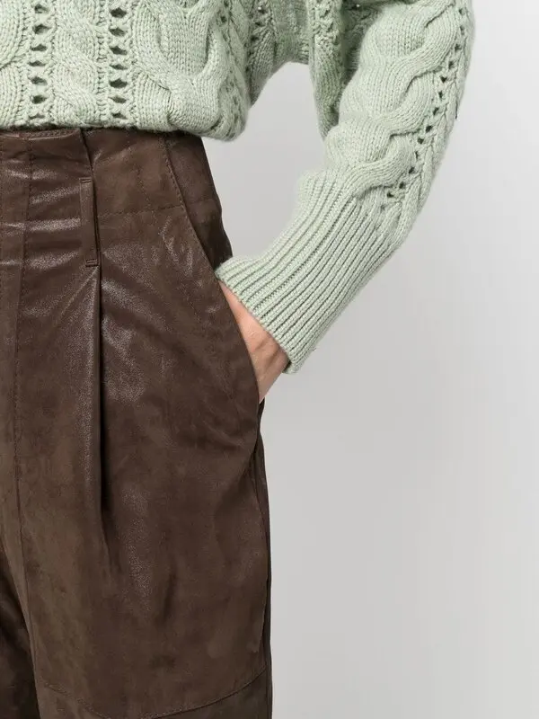 Brunello Cucinelli Tapered-leg Woven Trousers
