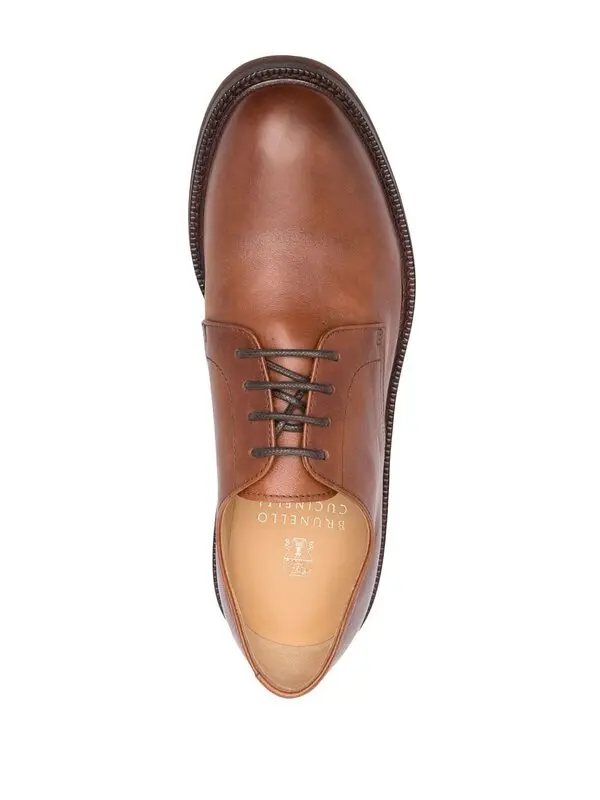 Brunello Cucinelli Lace-up Leather Derby Shoes