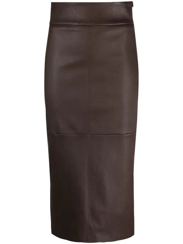 Brunello Cucinelli High-waist Pencil Skirt - Brown