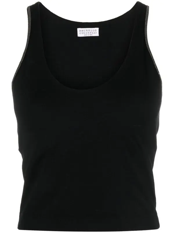 Brunello Cucinelli Monili Chain-embellished Tank Top - Black