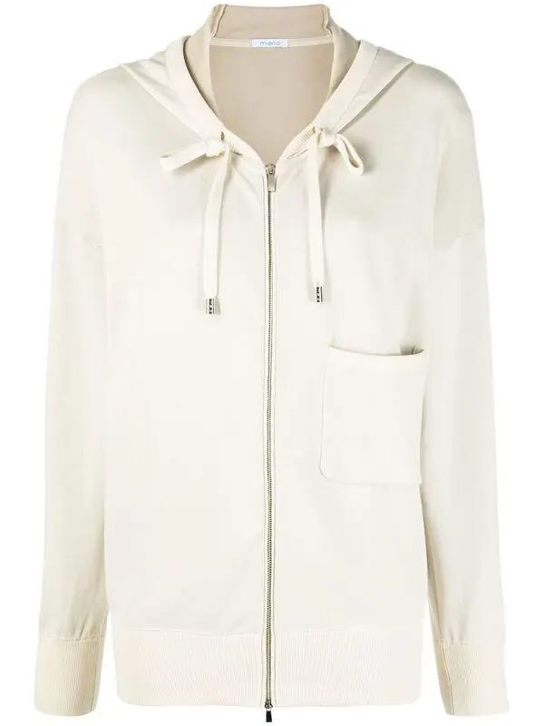 Malo Zip-up Cotton Sweatshirt
