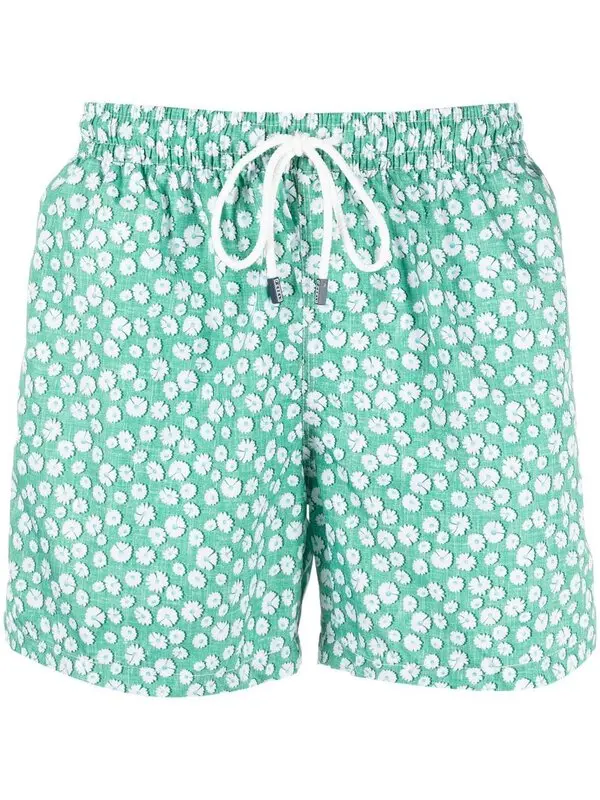 Fedeli Daisy-print Swim Shorts