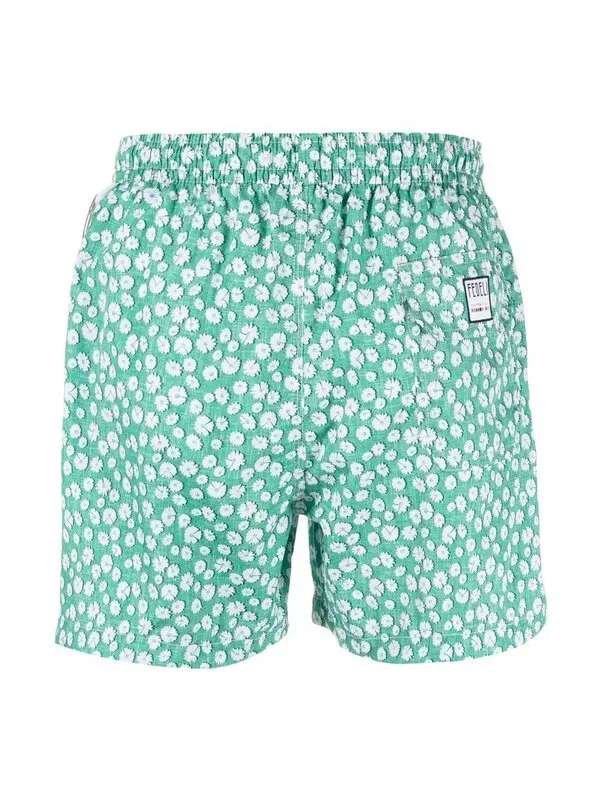 Fedeli Daisy-print Swim Shorts