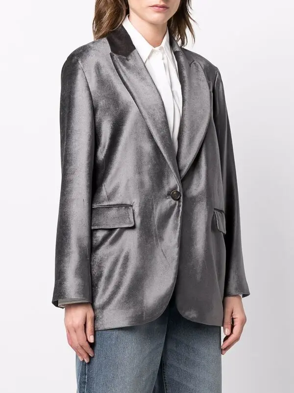 Brunello Cucinelli Chain-trim Single-breasted Blazer