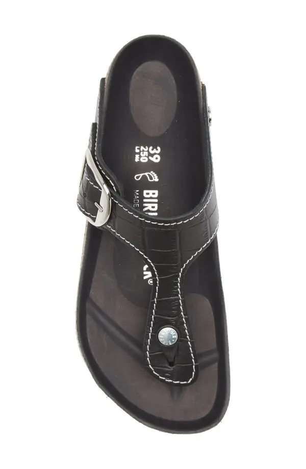 BIRKENSTOCK Staud Arizona Big Buckle Croc Embossed Sandal