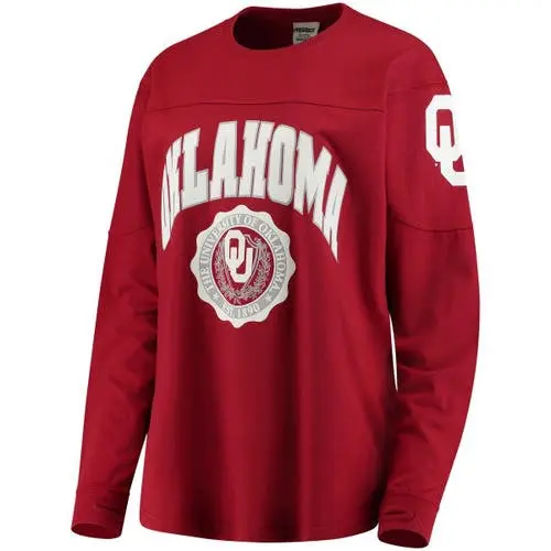 PRESSBOX Oklahoma Sooners Long Sleeve T-shirt - Crimson
