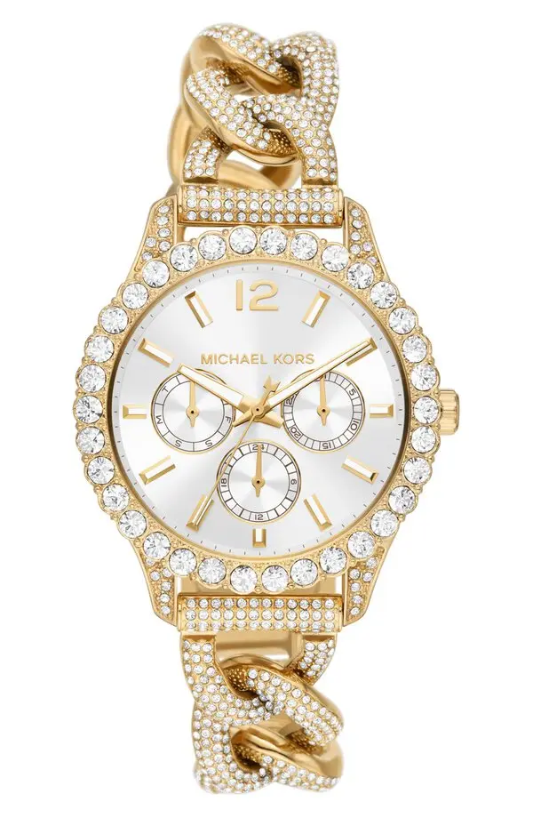 Michael Kors Layton Pavé Chronograph Bracelet Watch