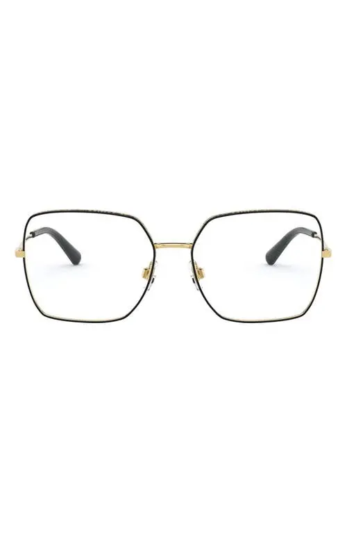 Dolce & Gabbana 54mm Square Optical Glasses - Gold Black