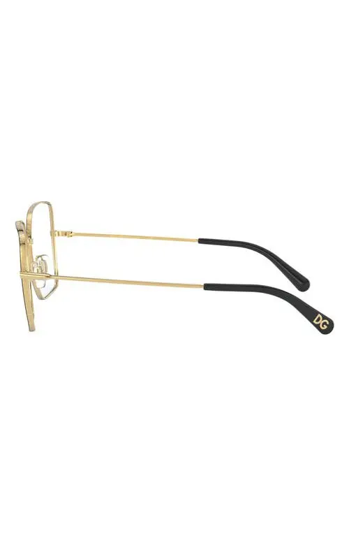 Dolce & Gabbana 54mm Square Optical Glasses - Gold Black