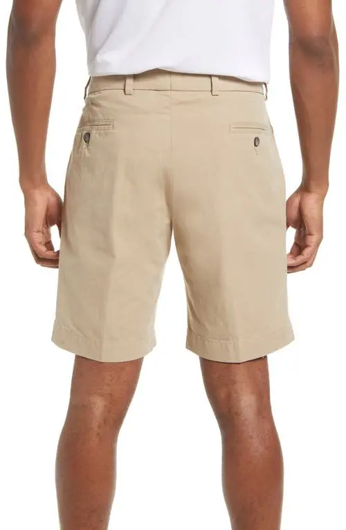 Berle Charleston Flat-front Shorts - Khaki