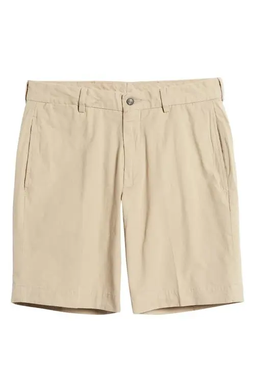 Berle Charleston Flat-front Shorts - Khaki