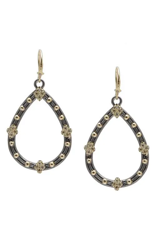 Armenta Old World Crivelli Black Diamond Drop Earrings