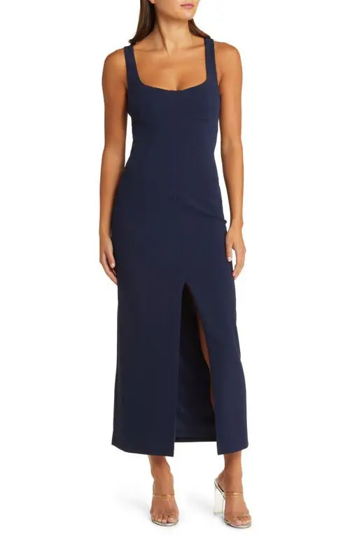 WAYF The Bravado Slit Front Maxi Dress