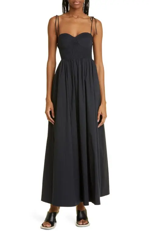Staud Landy Tie Shoulder Maxi Dress