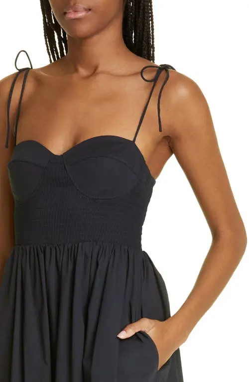 Staud Landy Tie Shoulder Maxi Dress