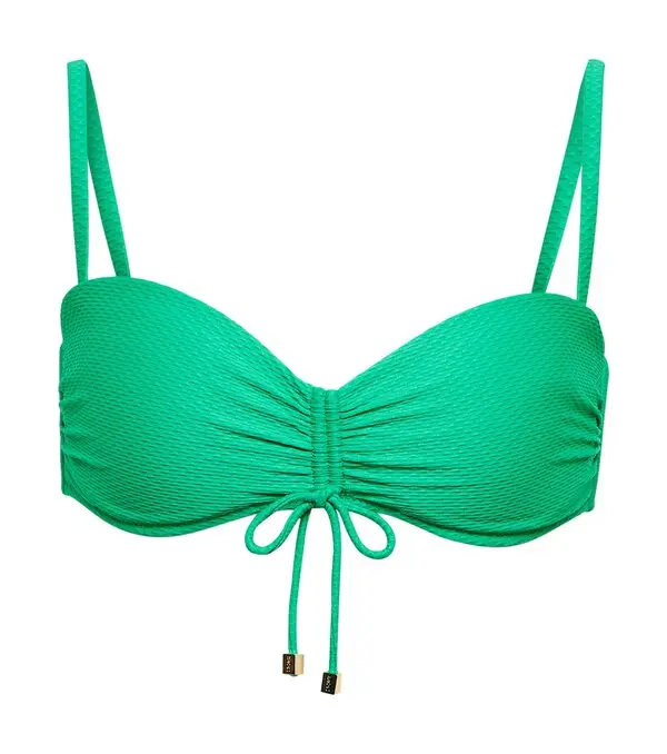Heidi Klein Textured Bikini Top - Green