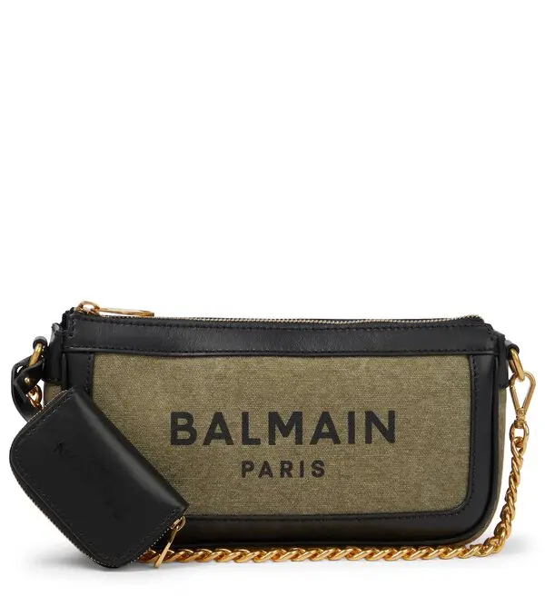 Balmain B-Army Mini Canvas Crossbody Bag - Green | Editorialist