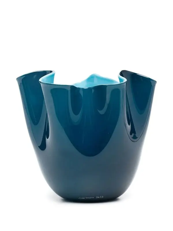 VENINI Opalino Two-tone Porcelain Vase