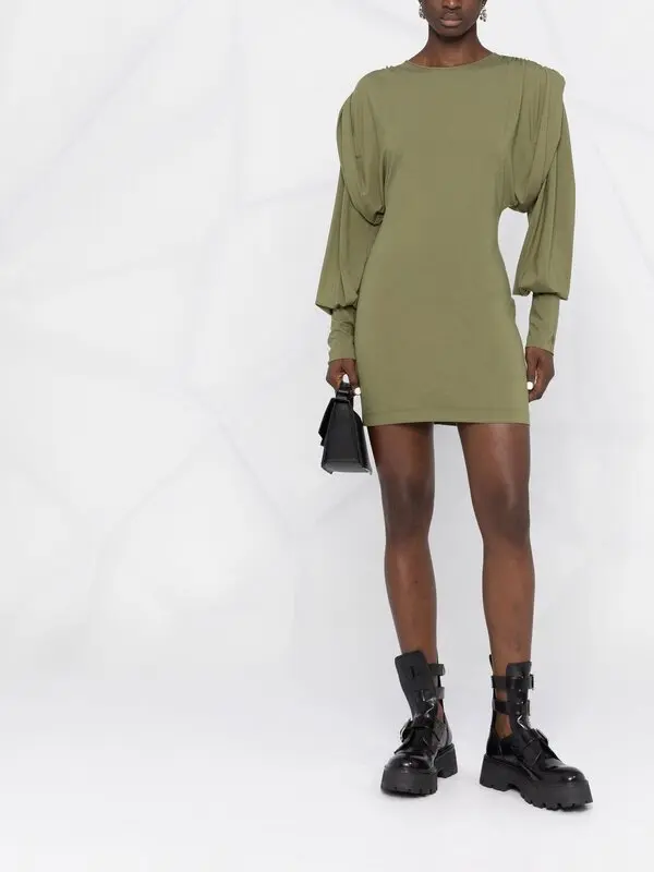 Attico Quinn Fitted Mini Dress - Green