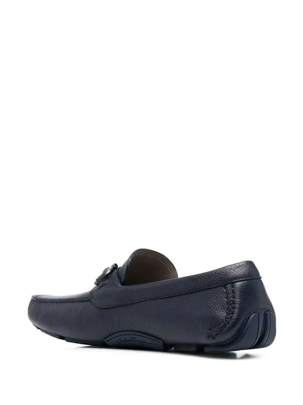 FERRAGAMO Gancini Buckle Loafers - Blue
