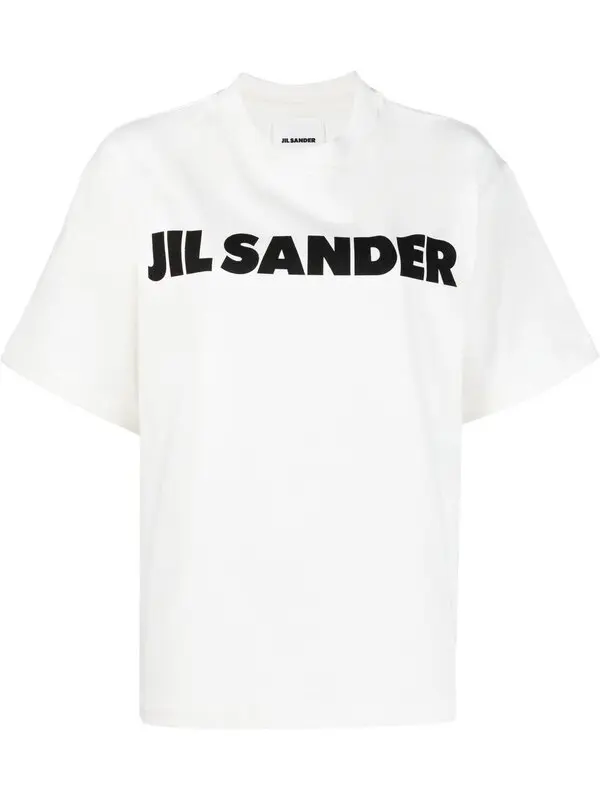 Jil Sander Logo-Print T-Shirt - White | Editorialist