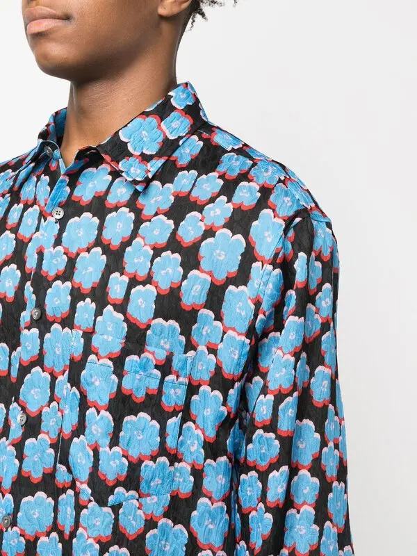 LANVIN Floral-print Cotton Shirt