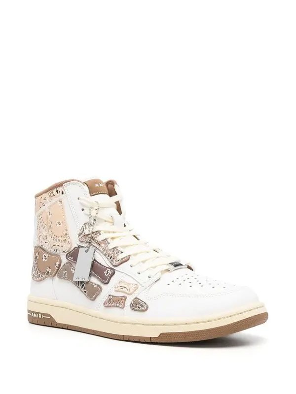Amiri Bandana Panelled Sneakers - White